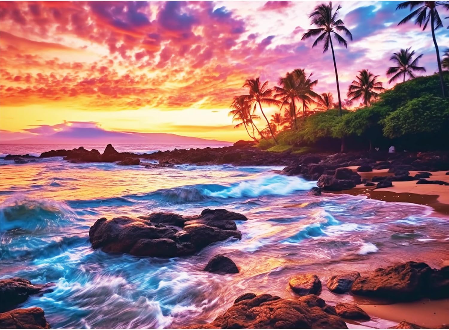 Amazon.com: 500 Piece Beach Puzzle for Adults-Sunset Puzzle | Recycled ...
