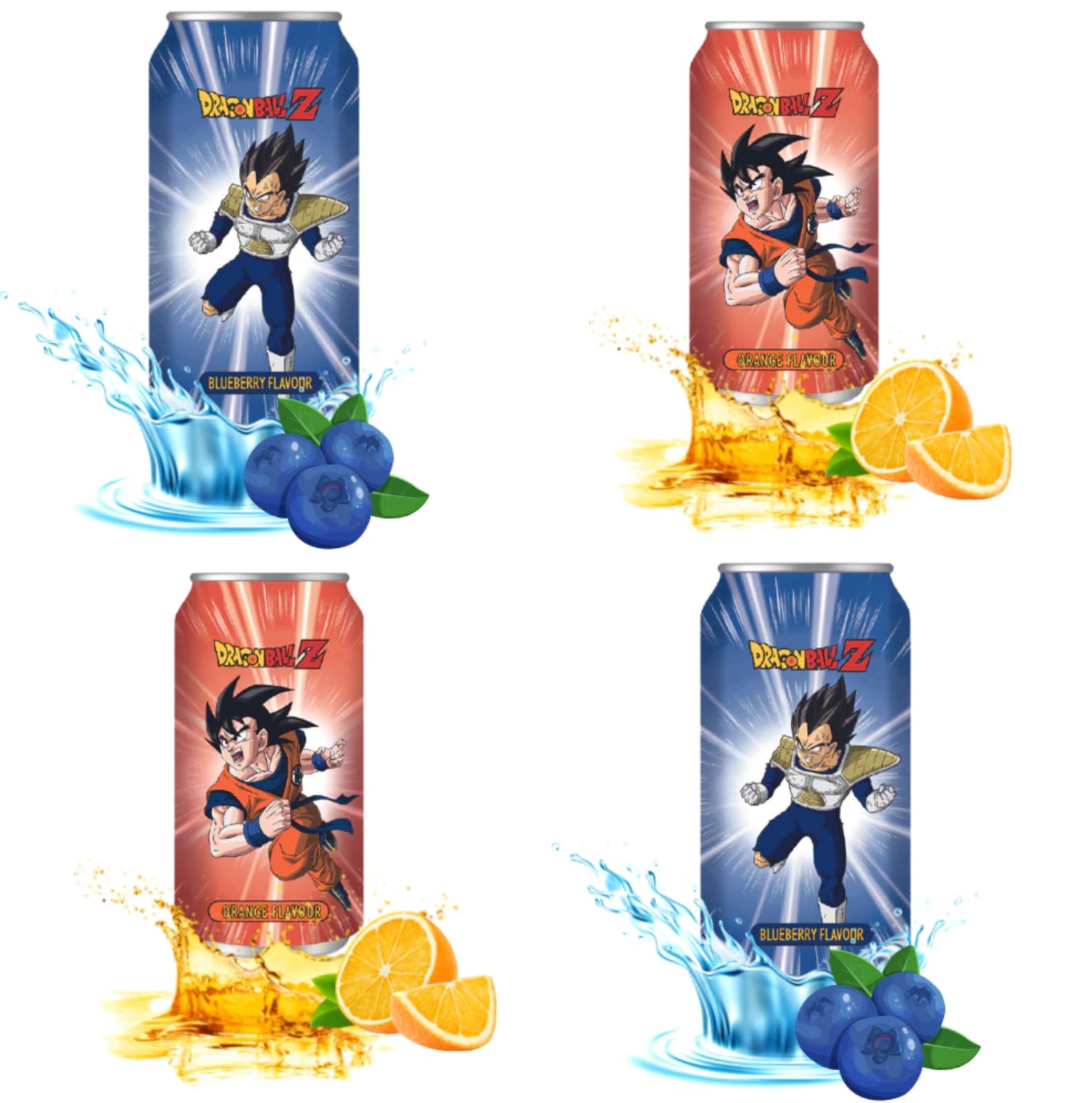 Buy Dragon Ball Z - DBZ x Kawaji - Soda - 2 x Goku Orange 330ml Cans 2 ...