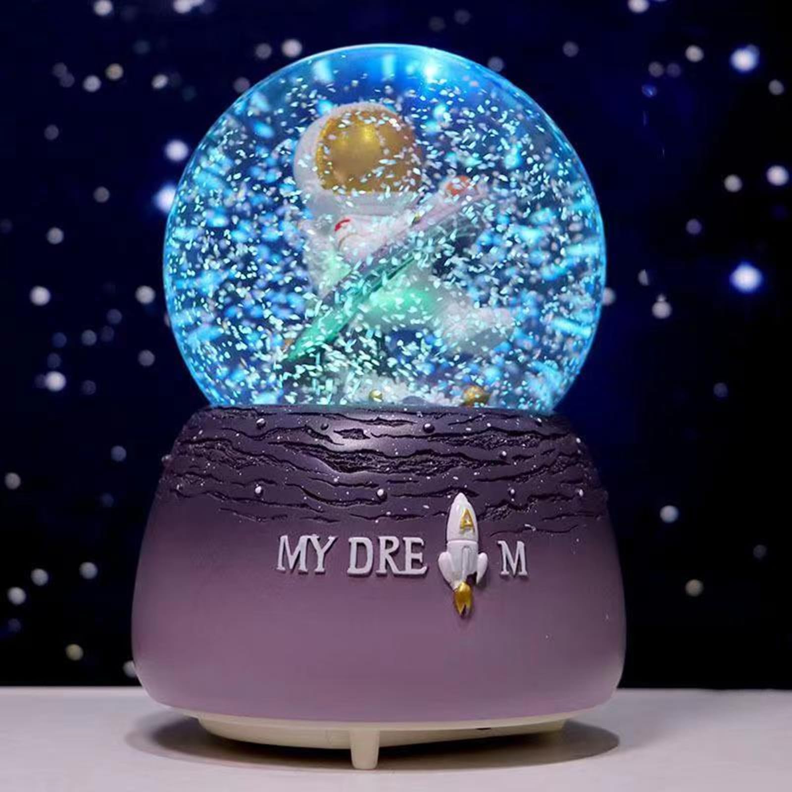 Amazon.com: Snow Globes,Space Astronaut Music Snowglobes with LED ...