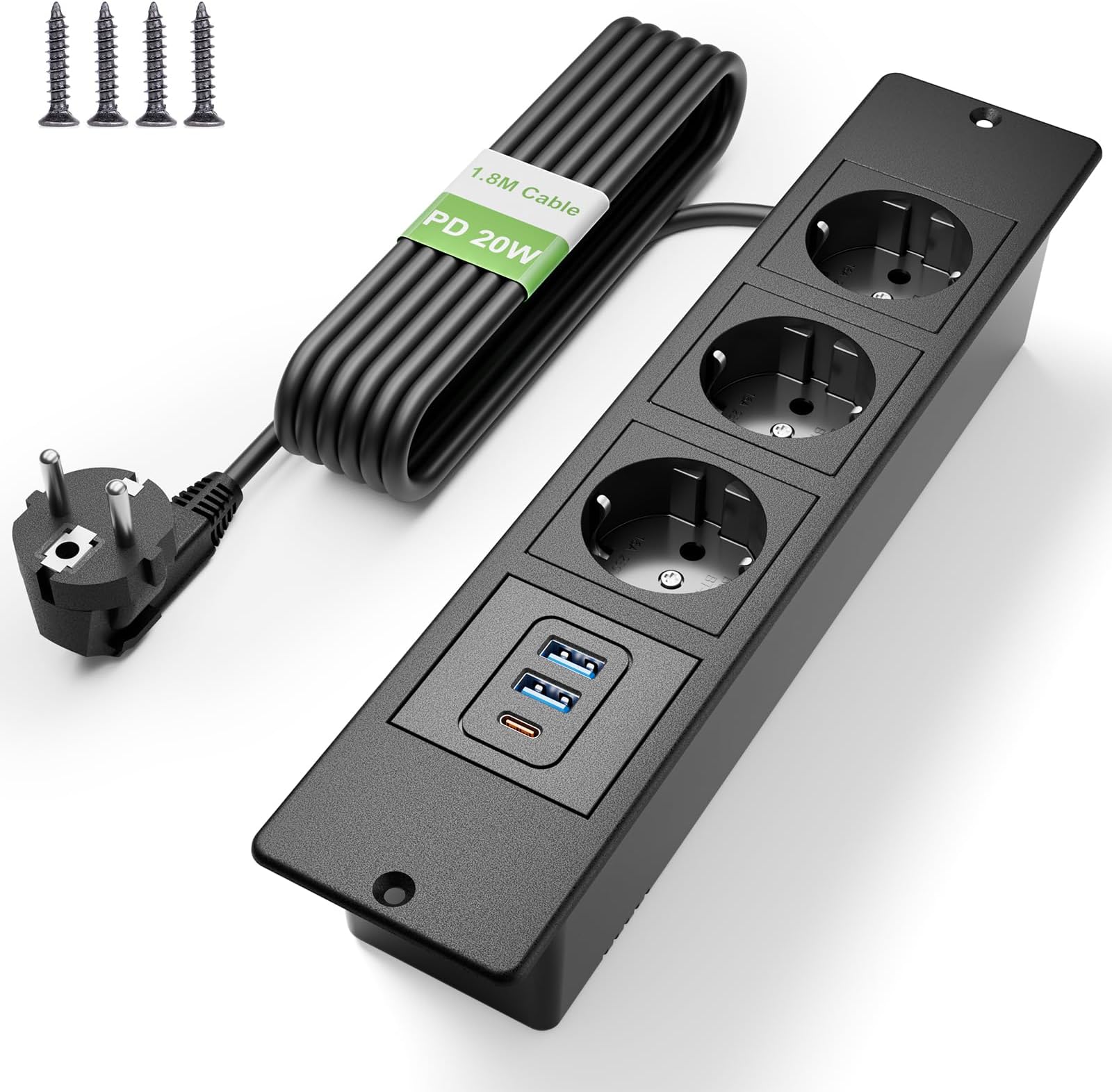 USB C PD 20W Recessed Table Socket, 3 Socket Socket, Table Socket ...