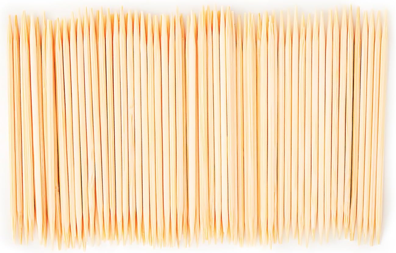 Amazon.com: MontoPack Bamboo Wooden Toothpicks | 2000-Piece Large Wood ...