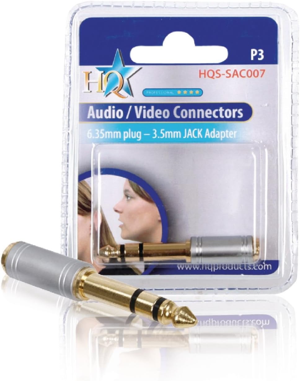 Amazon.com: HQ Audio Adapter 6.33mm Plug to 3.5mm Socket Silver [HQS ...