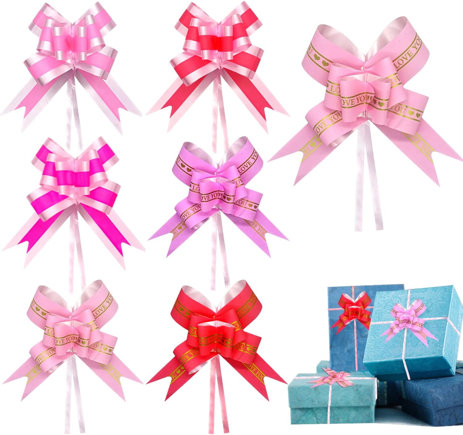 Amazon.com: 60 Pieces Large Mother's Day Pull Bows for Gift Wrapping ...