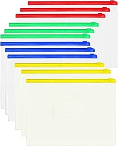 Amazon.com : Zip File Folders Zipper Pouch Bags, 12 Pcs Document Bags ...