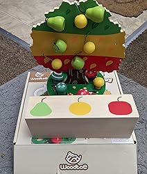 Amazon.com: Woodtoe Toddler Fine Motor Skill Toy - Apple Picking ...