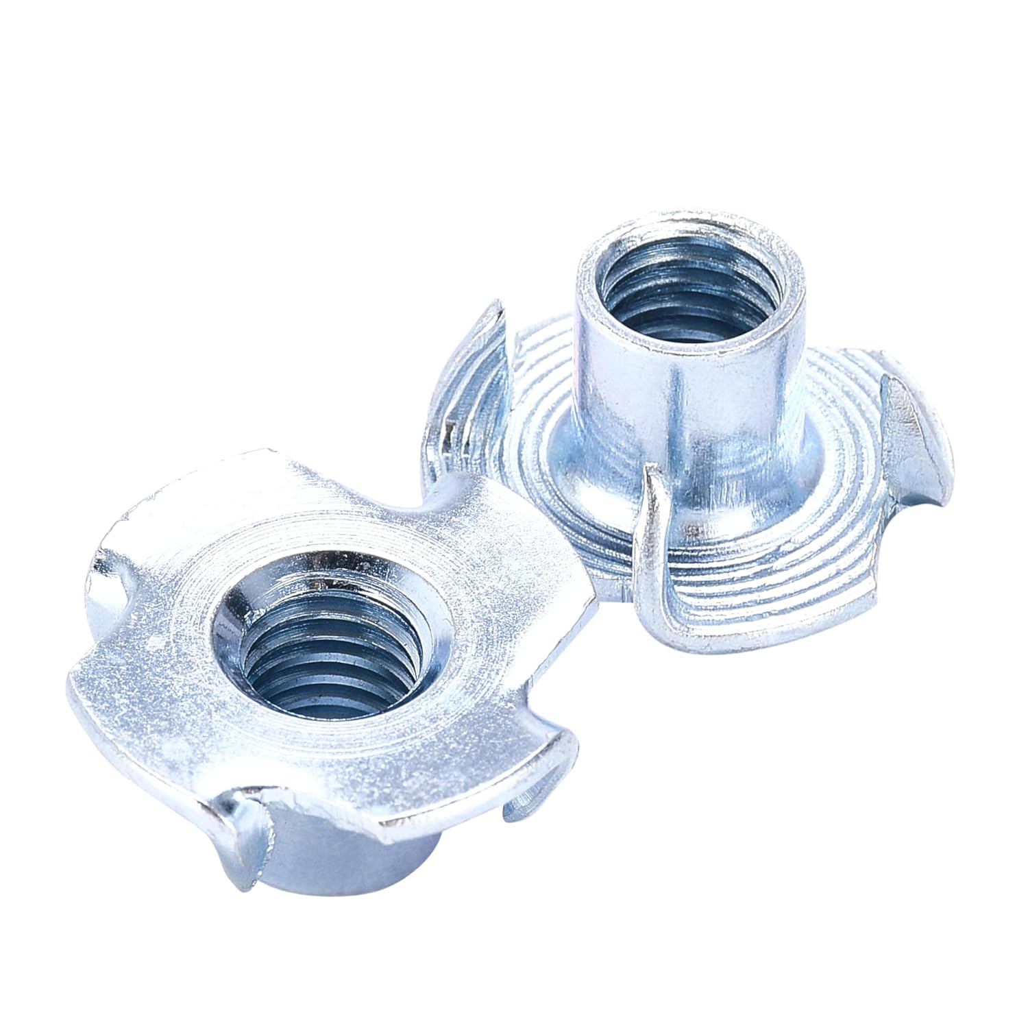Bolt Dropper T-Nut Zinc Carbon Steel - Tee Nuts 4-Prong Design, M6x9mm ...