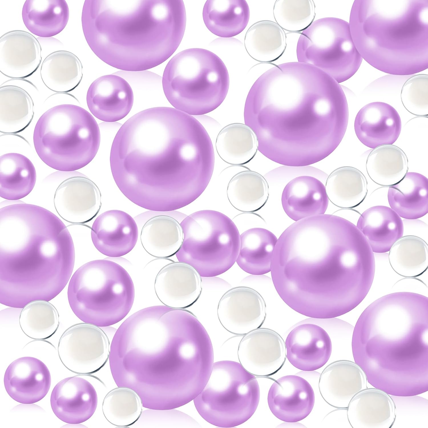 Amazon.com: Light Purple Vase Filler | 150PCS Pearls Bead for ...