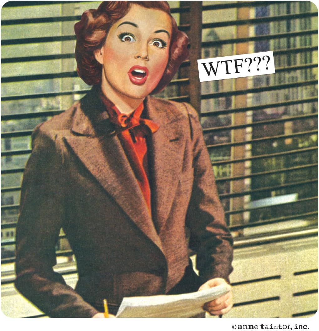 Amazon.com: Anne Taintor Square Magnet, WTF: Refrigerator Magnets: Home ...