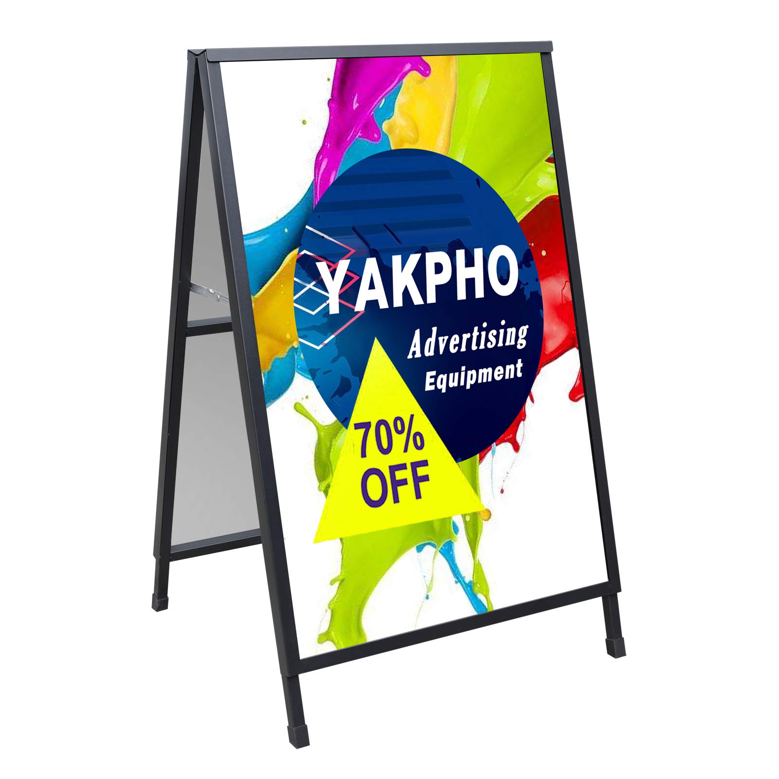 Buy Yakpho Heavy Duty Slide-in Folding A-Frame Sidewalk Sign 24x36Inch ...