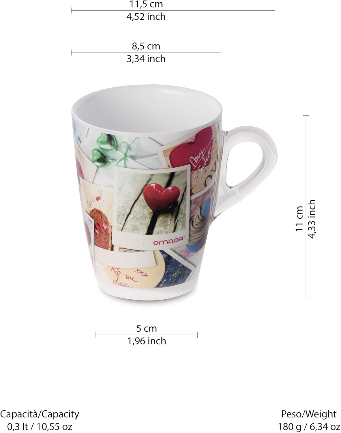 Omada Design Mug for tinsane, 10,55 fl oz, Cup with Filter and Spoon ...