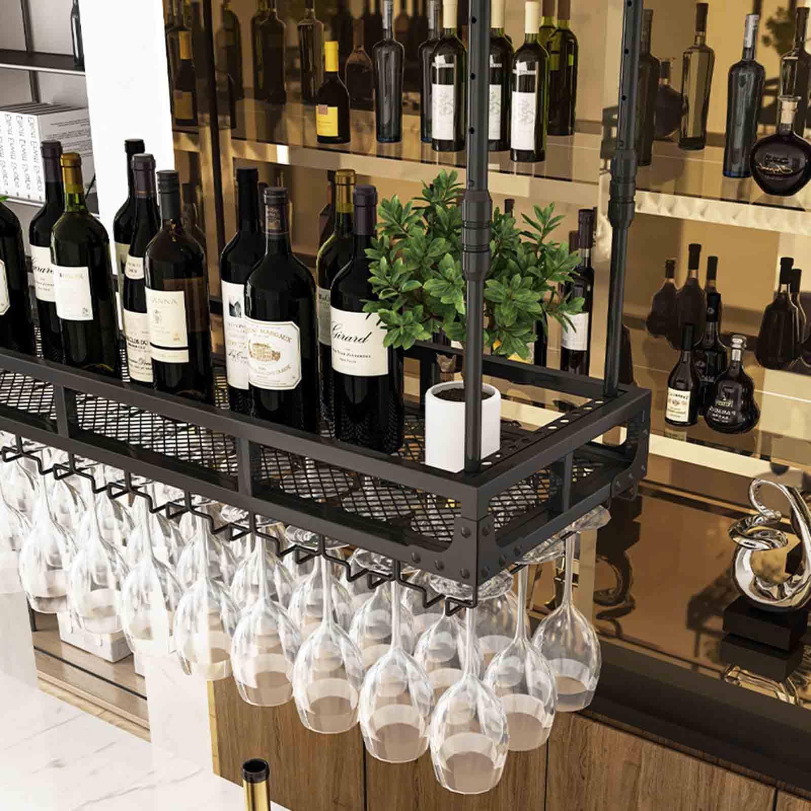 Glass Ceiling Wine Rack Metal Wall Wine Racks: Stylish & On Trend