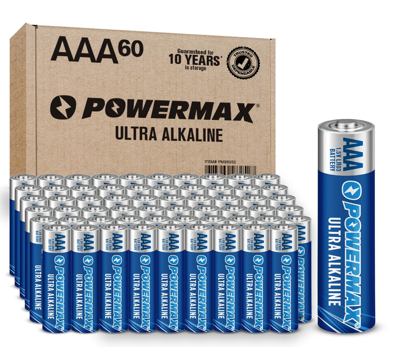 Snapklik.com : 60-Count AAA Batteries, Ultra Long Lasting Alkaline Battery, 10-Year Shelf Life ...