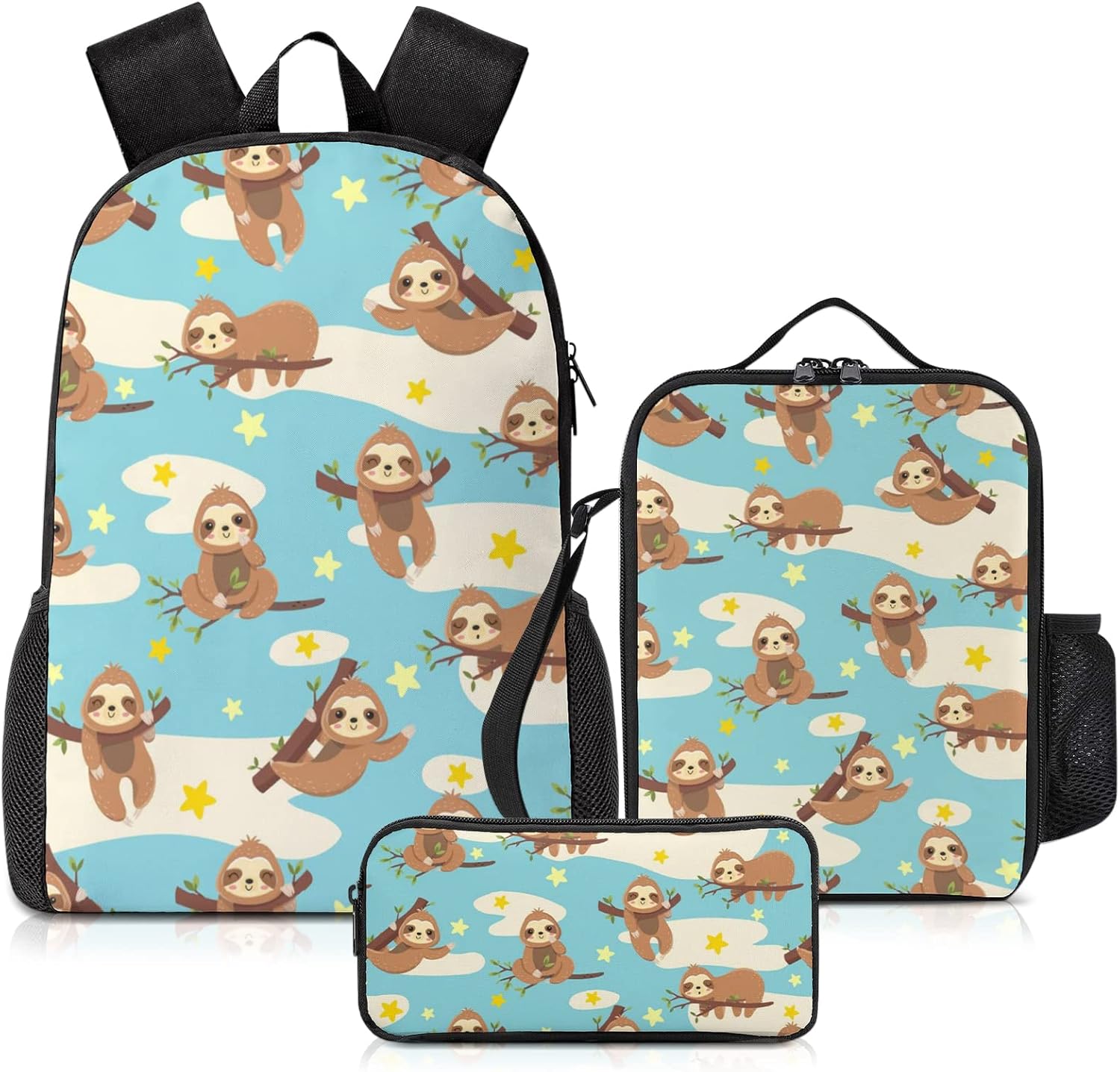 Amazon.com | Sloth Cute Aesthetic Backpack Set for Elementary School ...