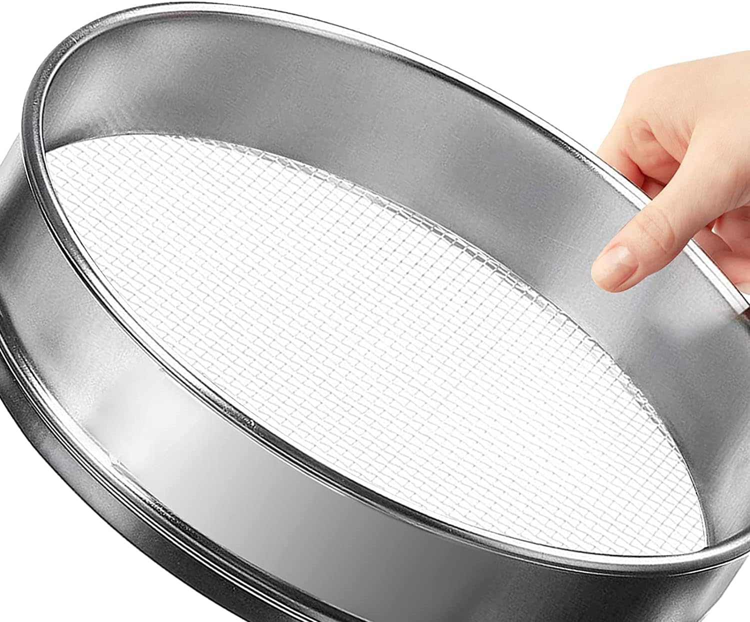 simpaoutdoor Steel Garden Riddle Sieve 1/2" 12mm Mesh 70mm Deep ...