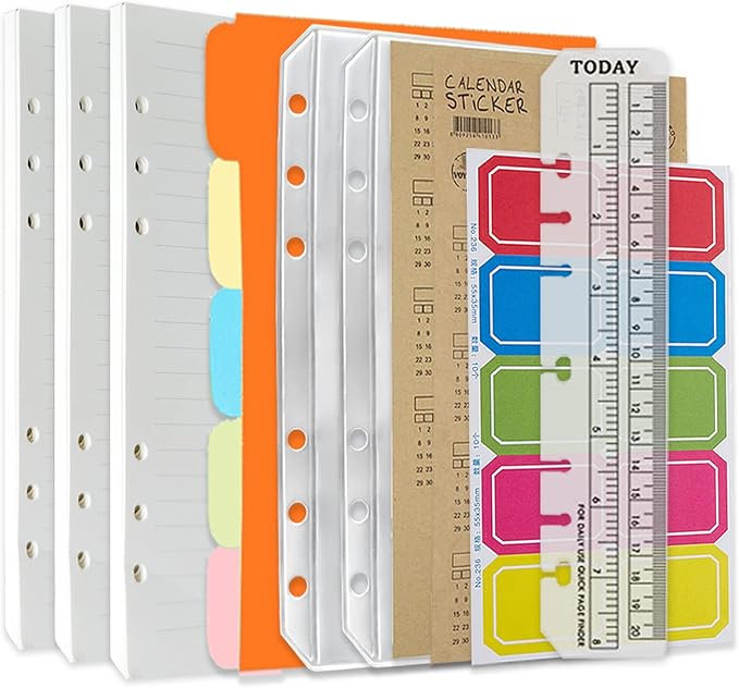 DY.2ten Refillable Notebook Set - 3 Pack Lined Refill Paper, Clear ...