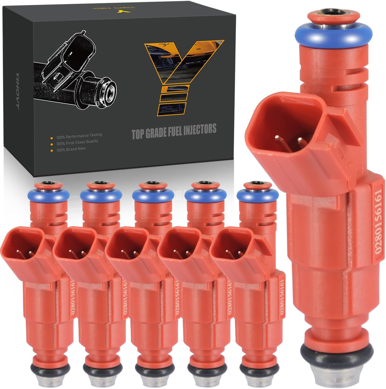 Amazon.com: 6pcs 0280156161 Injector,ANGLEWIDE 12 Holes Fuel Injectors ...