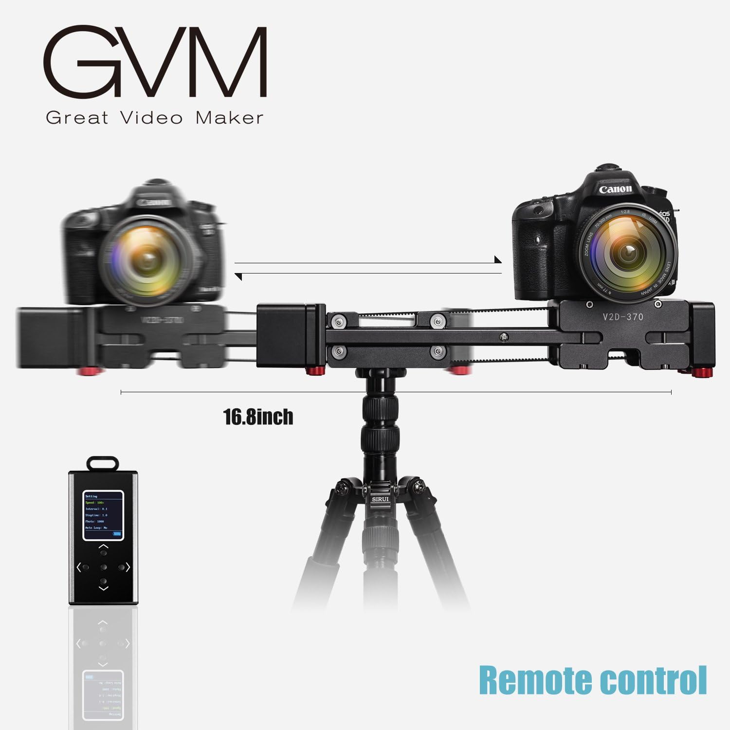 GVM Motorized Camera Slider Aluminum Alloy Slider Time Lapse Video Shot ...