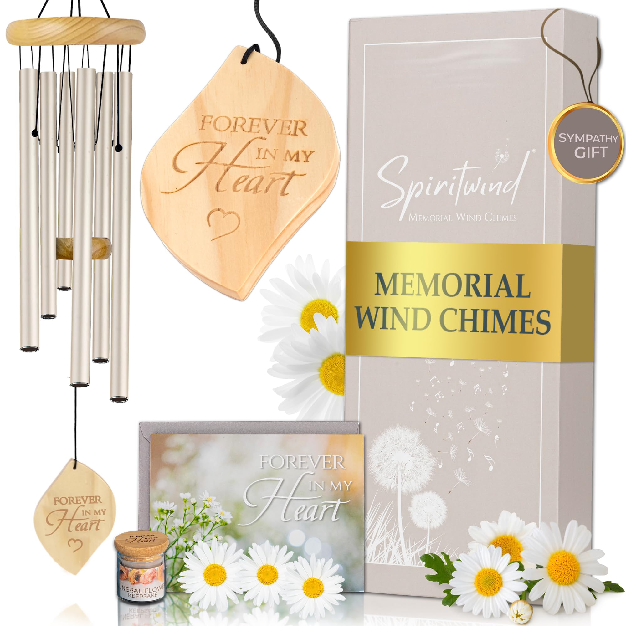 Amazon.com : Spiritwind Sympathy Wind Chimes for Loss of Loved One - 32 ...