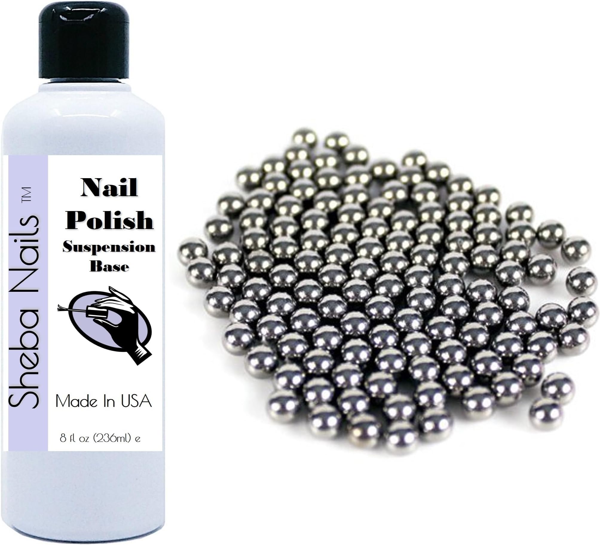 Amazon.com : Sheba Nails Nail Polish Mixing Suspension Base 8oz Combo ...
