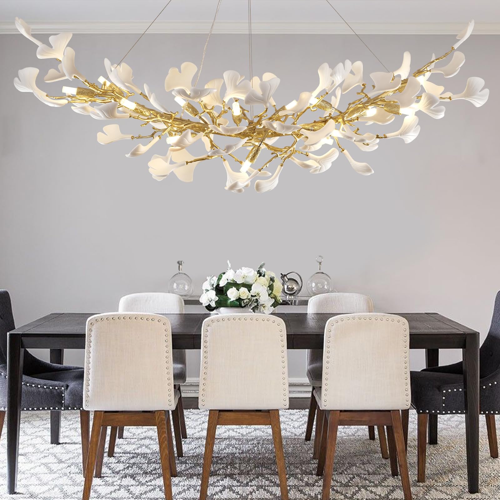 kvtinmty Modern Gold Tree Branch Chandeliers for Dining Room,55 ...