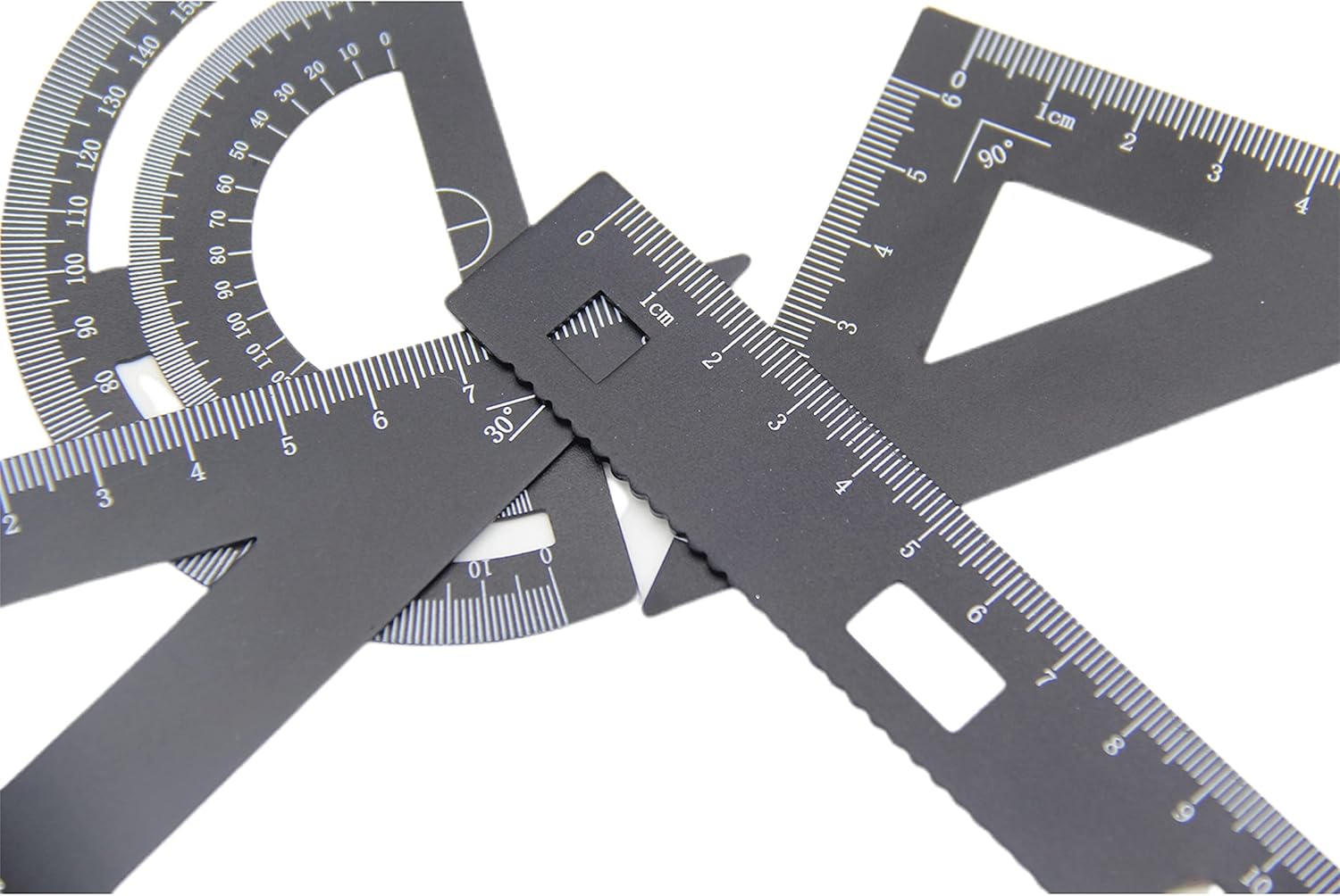 Juego de 4 reglas de escala triangular de aluminio, regla de escala de ...