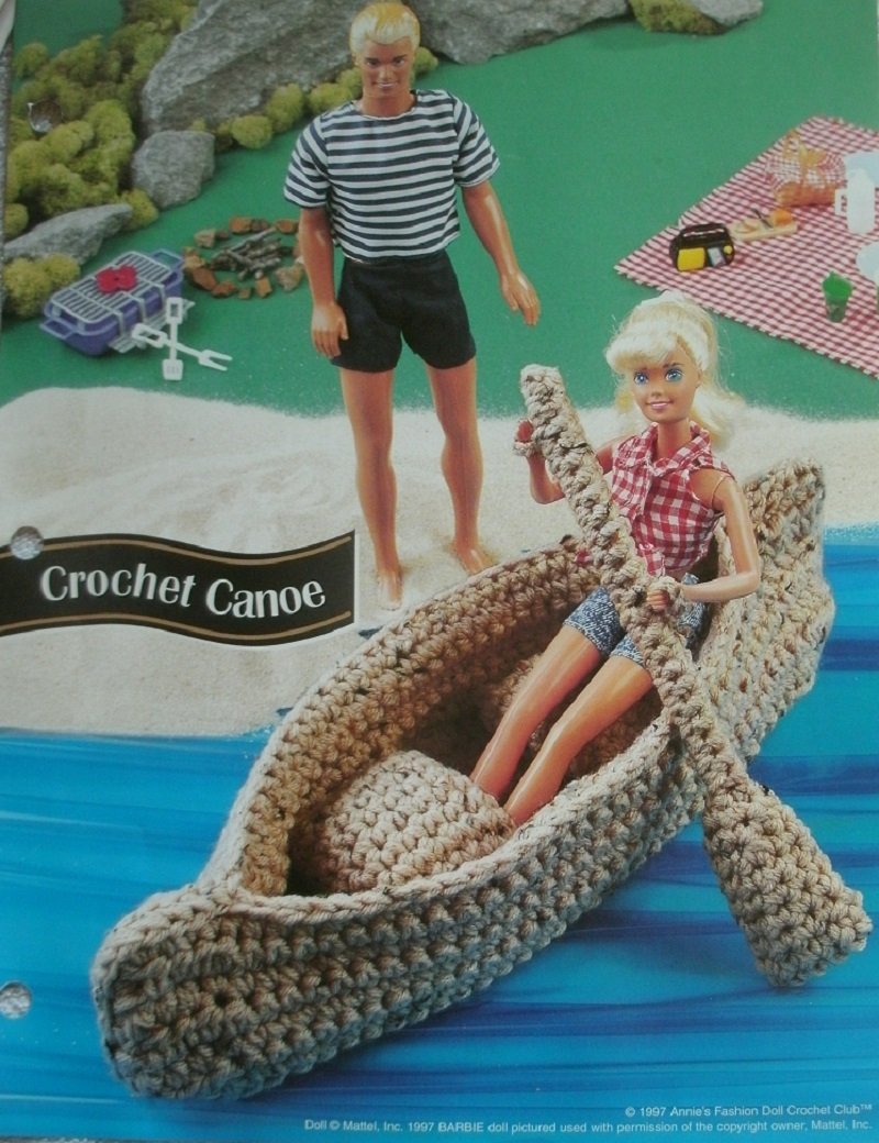 1997 Annie's Attic Fashion Doll Crochet Club Pattern Leaflet, crochet ...