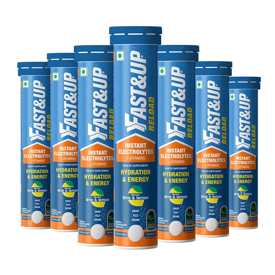 FAST&UP Reload Effervescent Hydration Tablets (Lime & Lemon) : Amazon ...