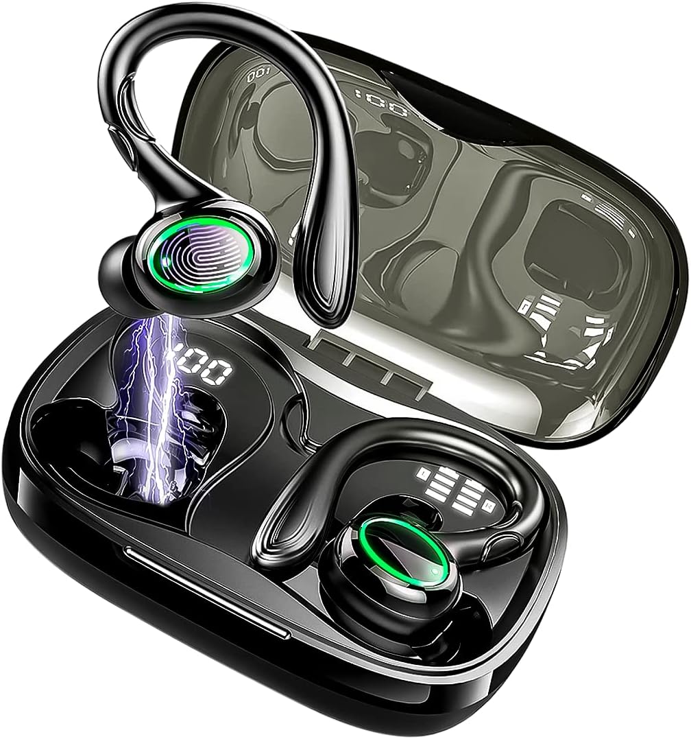 Fones de ouvido Bluetooth Fones de ouvido sem fio com 80 horas de ...