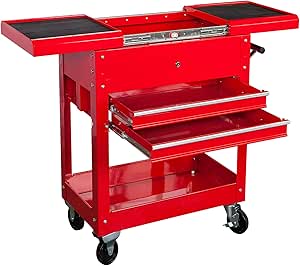 TCE ATC310U Torin Rolling Garage Workshop Tool Organizer: 2 Drawer Tool Chest Tray with Top Work ...