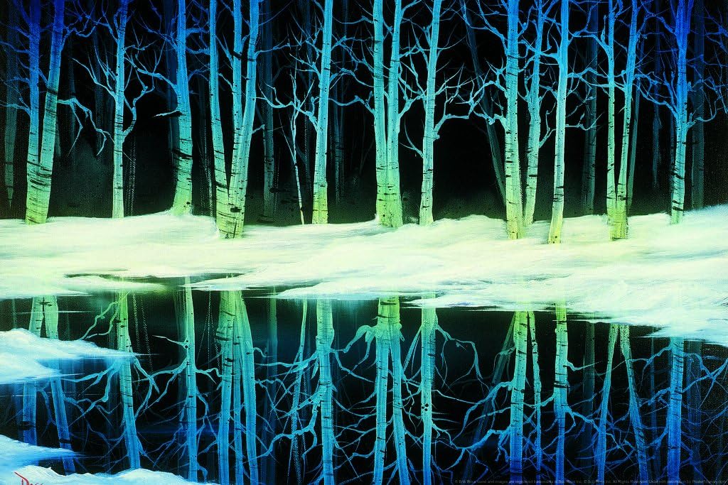 Amazon.com: Bob Ross Snow Birch Cool Wall Art Print Poster 36x24 ...