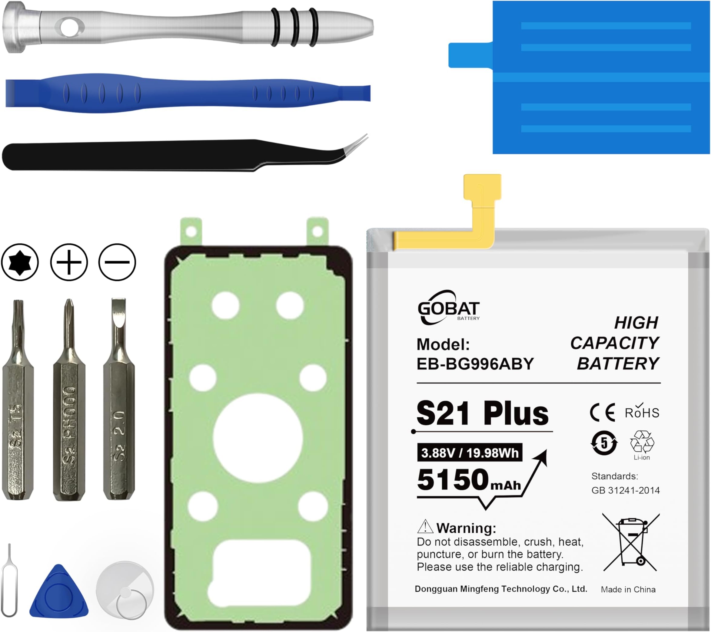 Amazon.com: GOBAT Replacement for Samsung Galaxy S21 Plus Battery ...