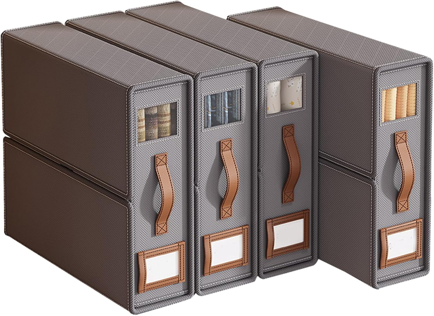 Amazon.com: KONGDY 4 Pack Bed Sheet Organizer, Foldable Sheet Storage ...