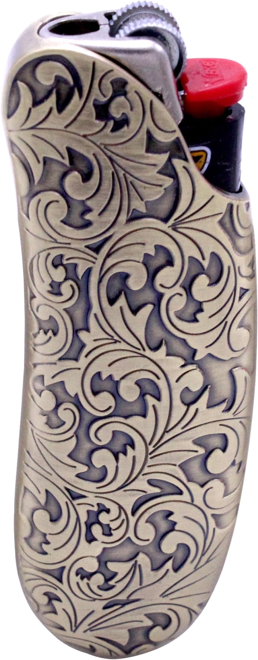 Amazon.com: Cowboy Boot Lighter Case Silver Metal by HMC - for Mini Bic ...