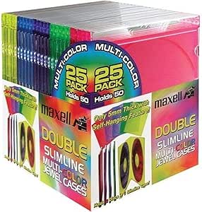 Maxell 190131 CD-392 Double Slim Line CD Jewel Cases 25 Pack: Amazon.de ...