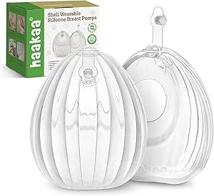 Amazon.com : haakaa Shell Wearable Silicone Breast Pump - Silicone ...