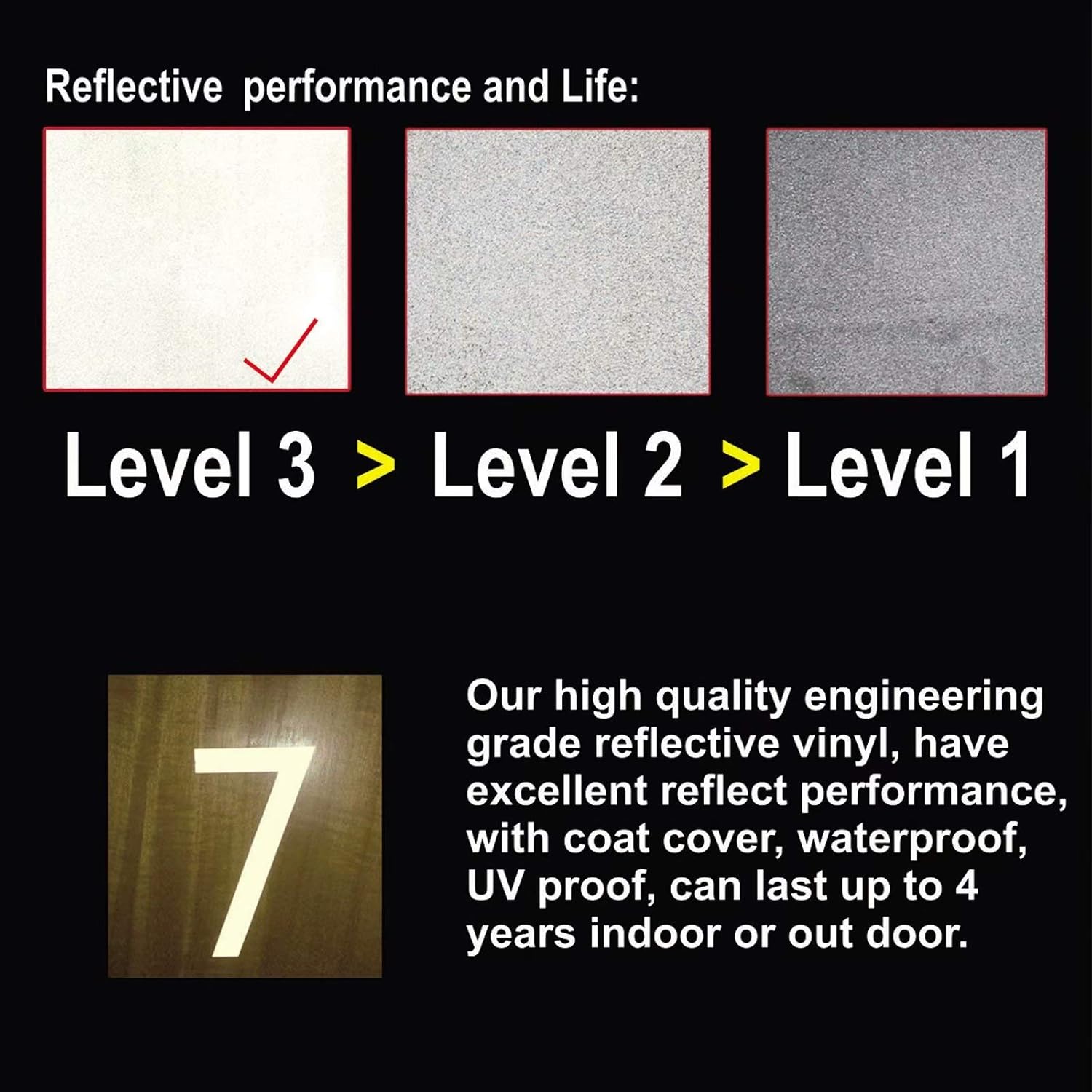 Buy Diggoo Reflective Mailbox Numbers Sticker Decal Die Cut Elegant ...