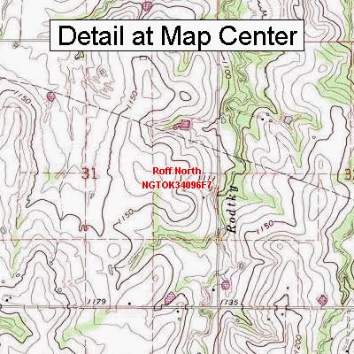 Amazon.com : USGS Topographic Quadrangle Map - Roff North, Oklahoma ...