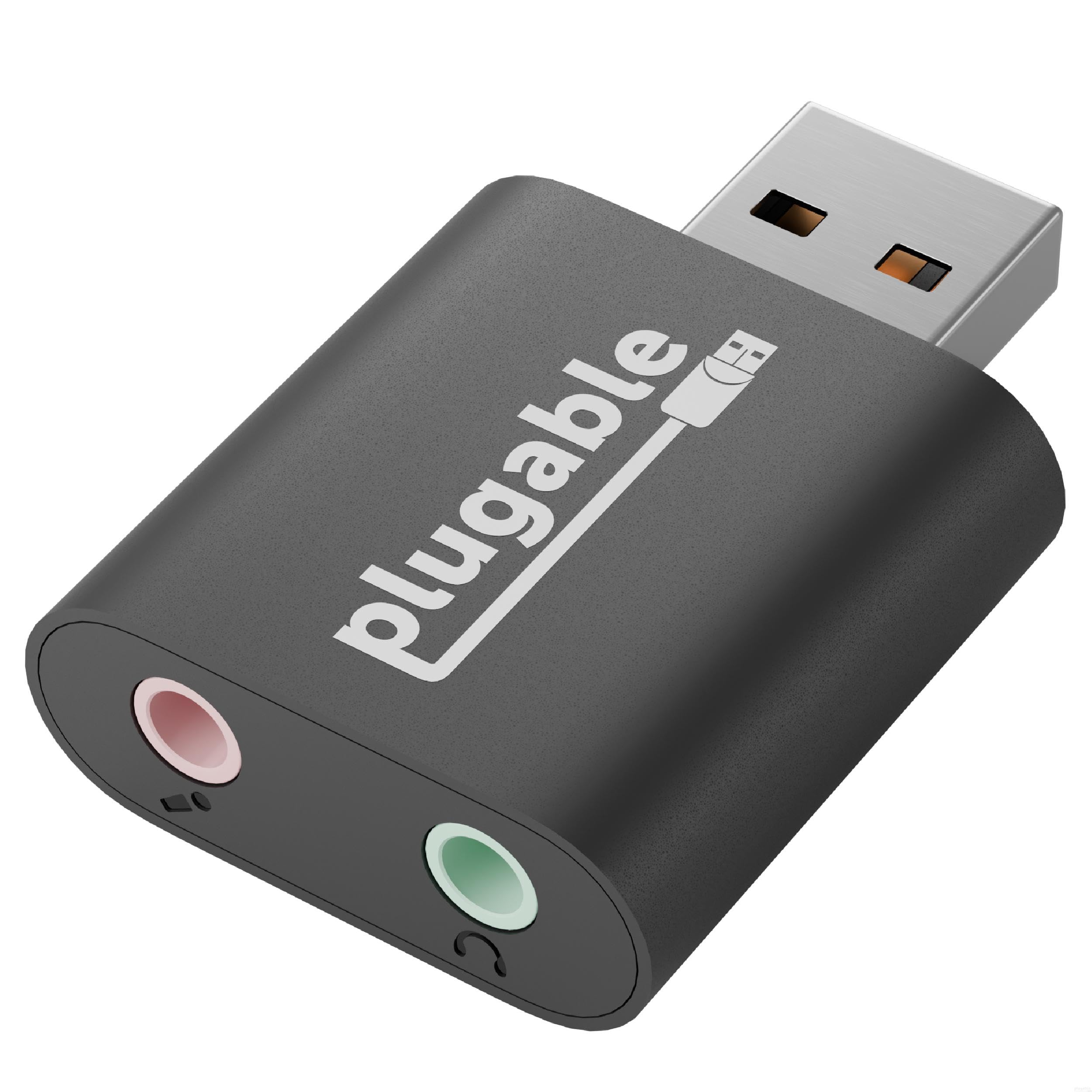 Plugable USB Audio Adapter with 3.5mm Speaker-Headphone and Microphone ...