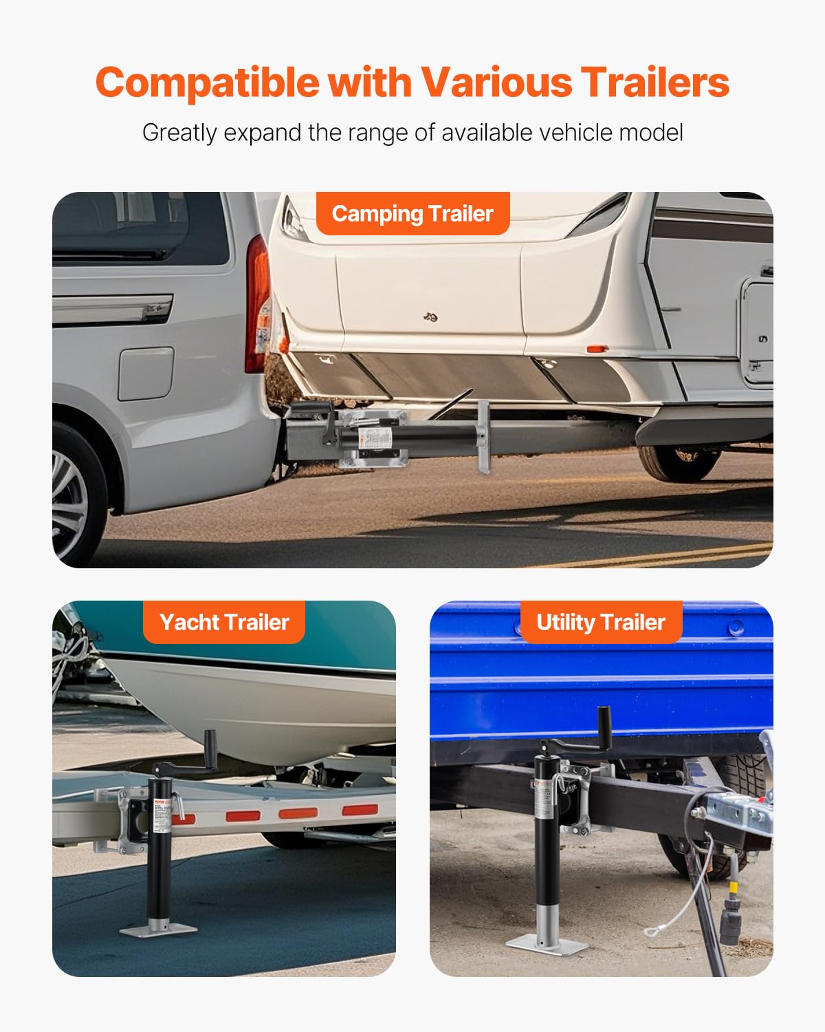 Swivel Lift Trailer Jack VEVOR Heavy Duty Trailer Jack - 2000 Lb ...