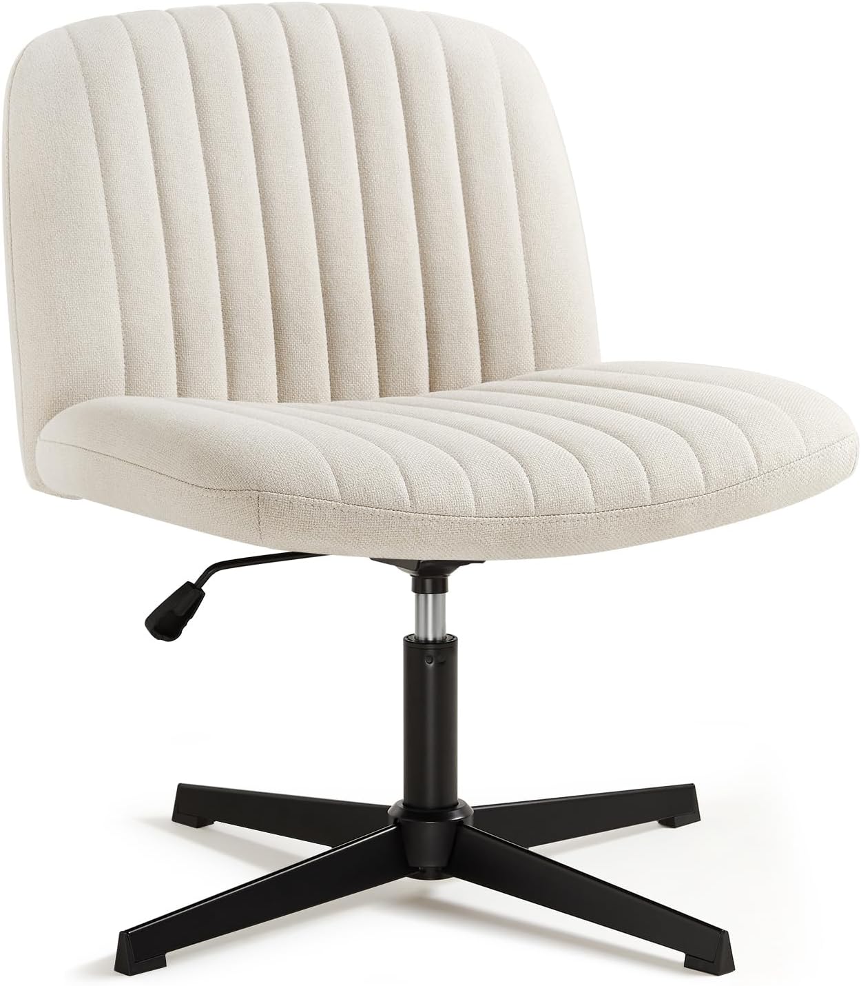 IWMH Armless Office Chair Desk Chair No Wheels,Ergonomic Cross Legged ...