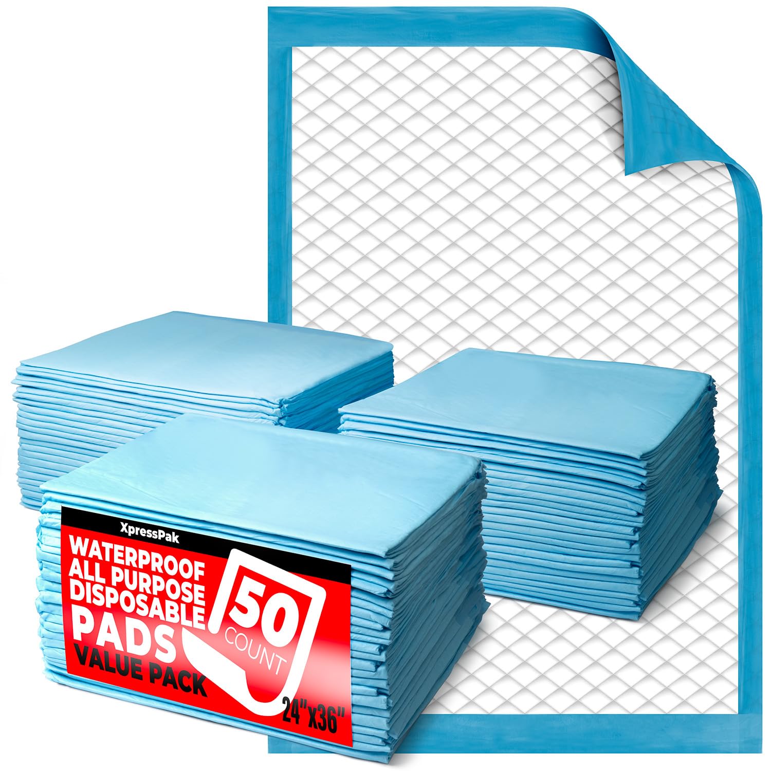 X-Large Pee Pads - [50 Value Pack] - All Purpose Puppy Pads, Dog ...