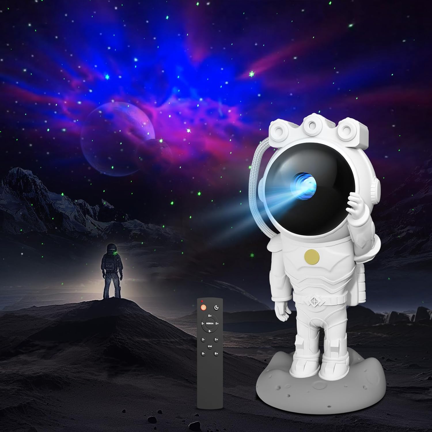 Astronaut Galaxy Projector,Starry Nebula Ceiling Lamp with Timer and ...