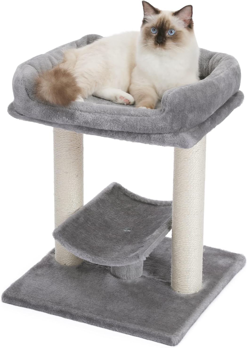 PAWZ Road Cat Scratching Post Small Cat Tree, Cat Scratcher with Large ...