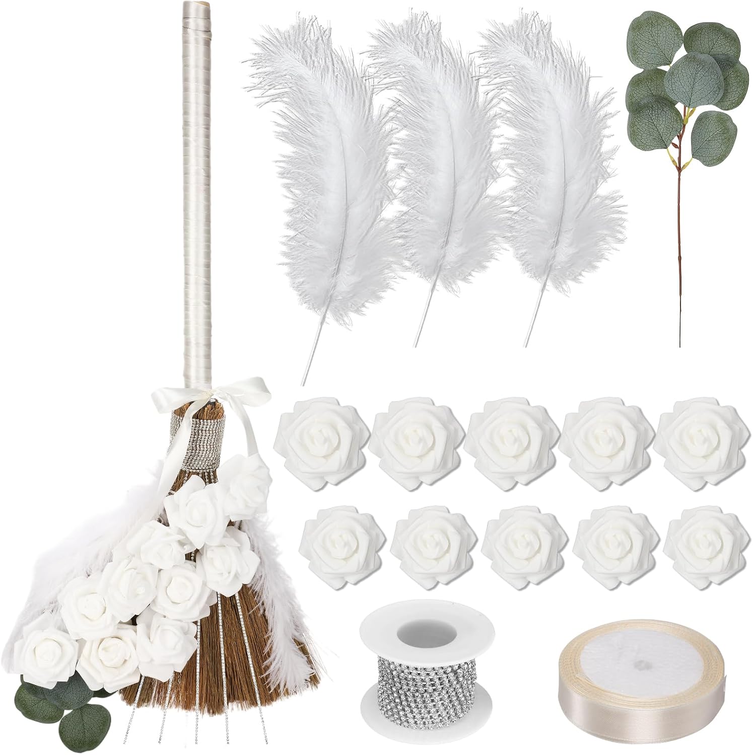 Amazon.com: Wedding Broom for Jumping Ceremony DIY Bride Bridegroom ...