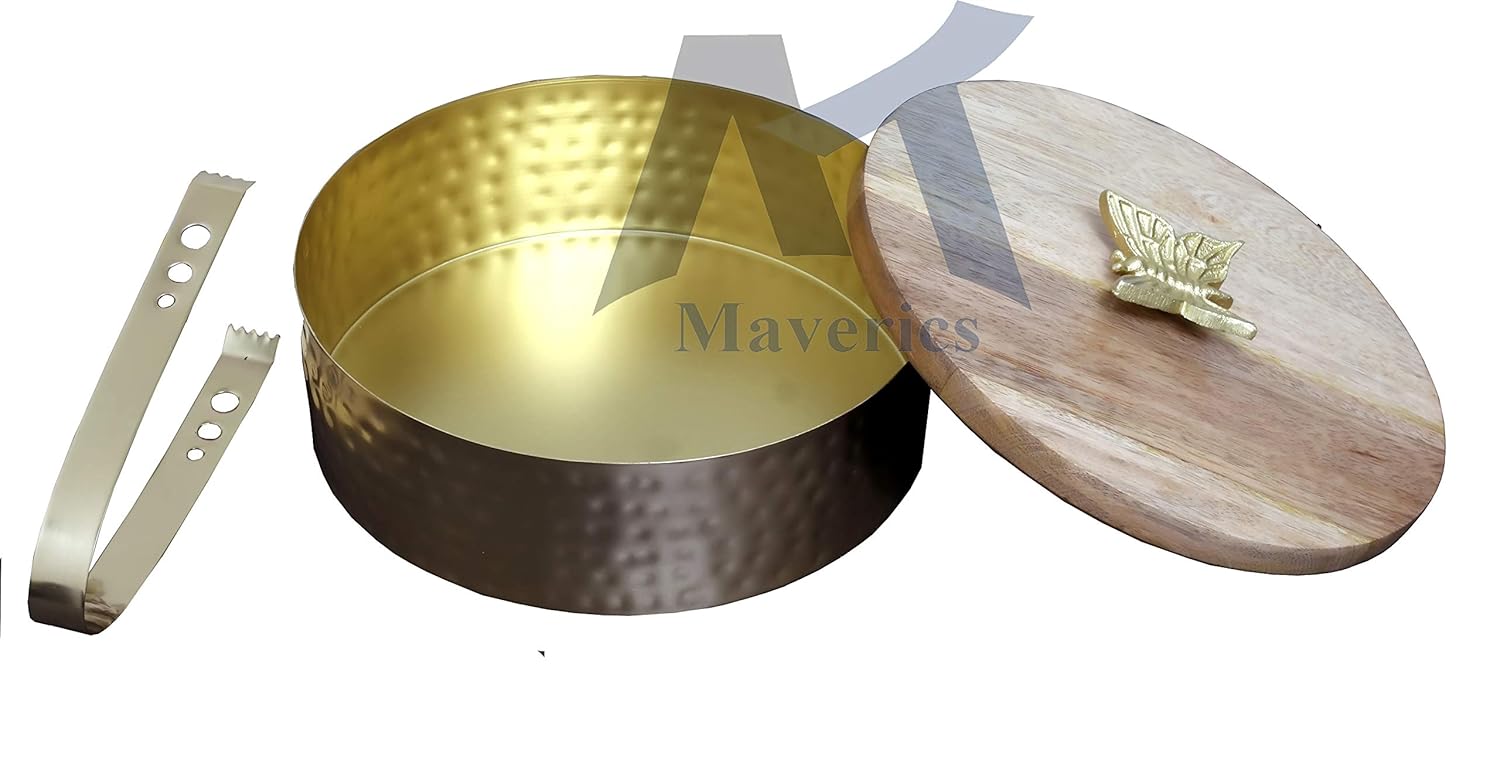 Buy Maverics Wooden Roti Chapati Box Container For Kitchen Air Tight ...