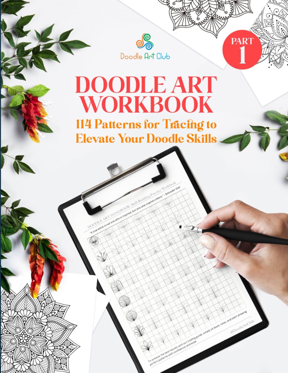Doodle Art Practice Workbook: 114 Patterns for Tracing to Elevate Your ...