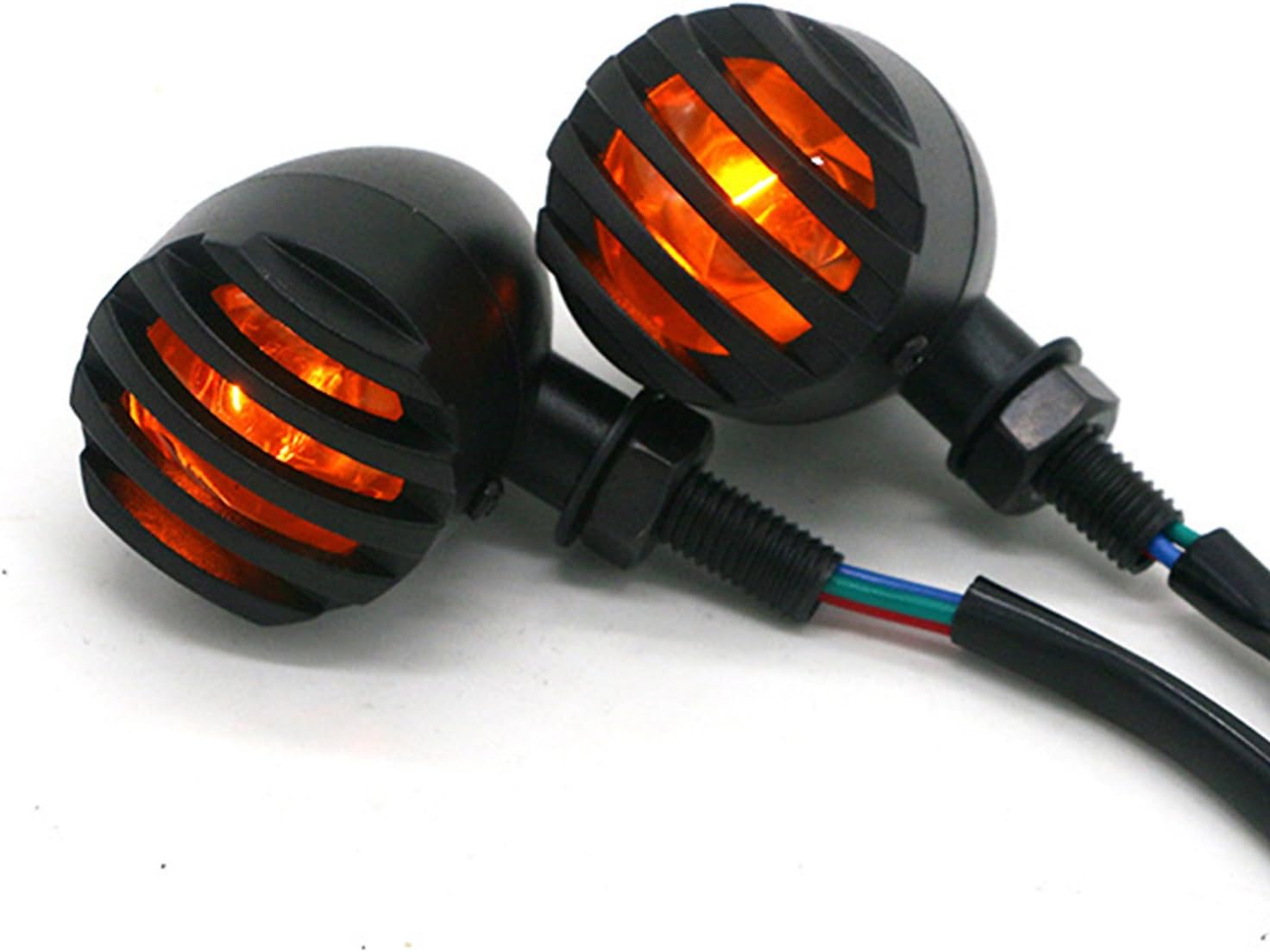 TASWK Motorcycle Black Heavy Duty Motorcycle Turn Signals Bulb ...