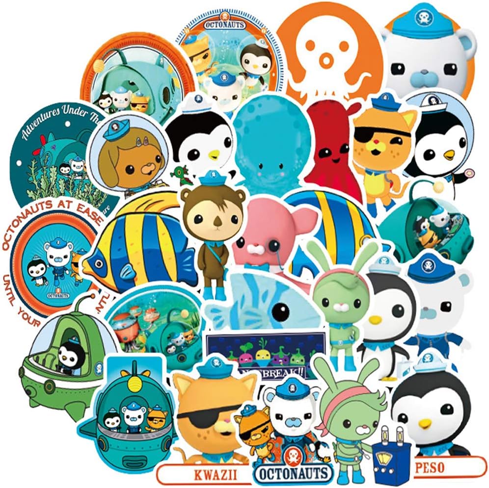Octonauts Stickers for Water Bottles,50Pack Laptops Sticker,Waterproof ...