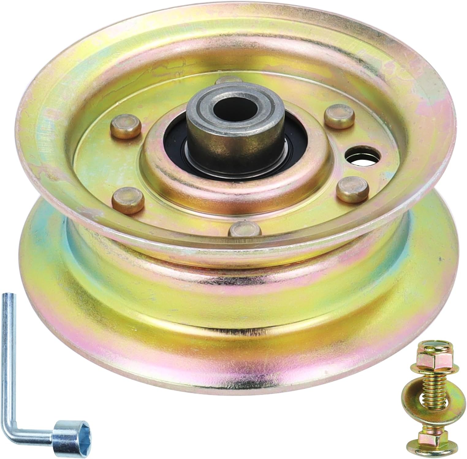 Amazon.com : MaxPower 332514B Flat Idler Pulley for Poulan, Husqvarna ...