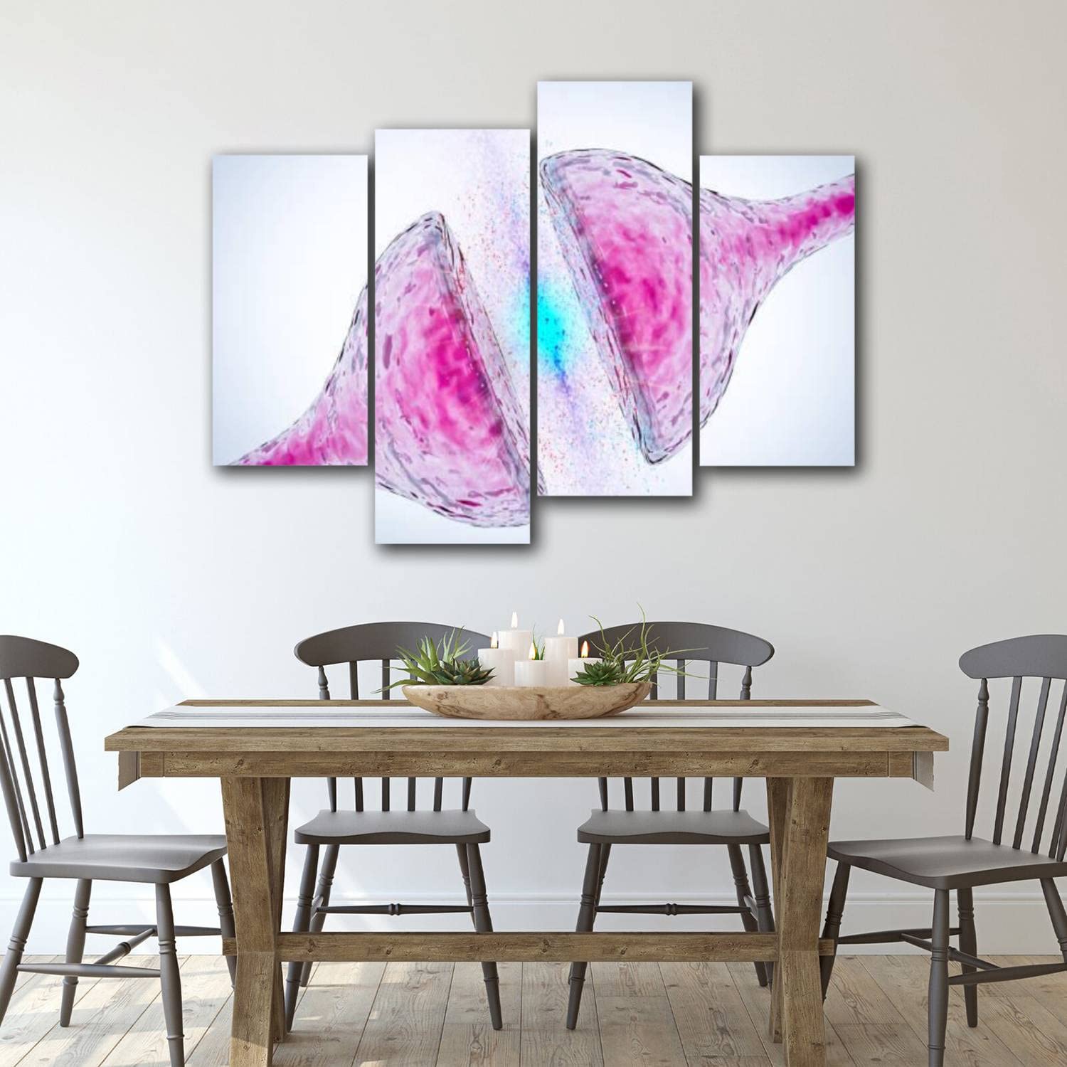 Snapklik.com : Synapse Between Two Neurons Neural Synapse Receptors Neuron Link Canvas Wall Art ...